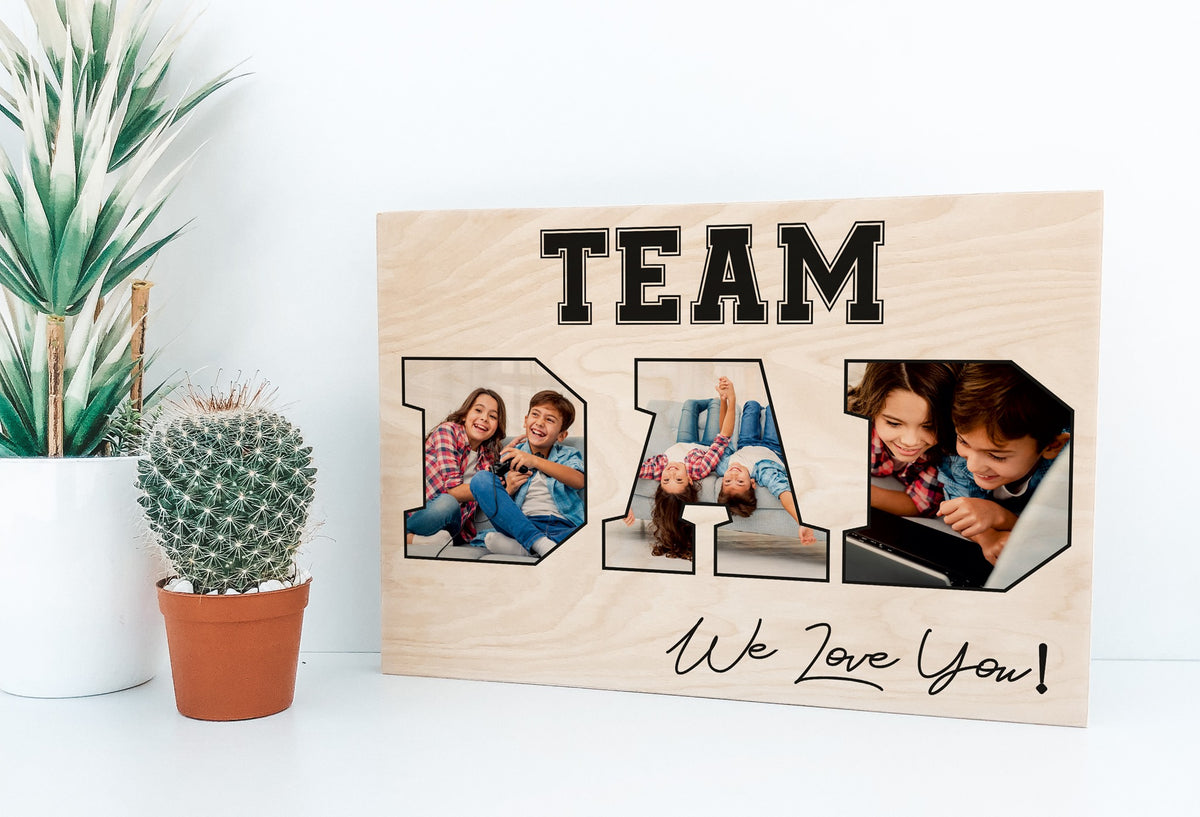 Team Dad Wooden Plaque – CM Works