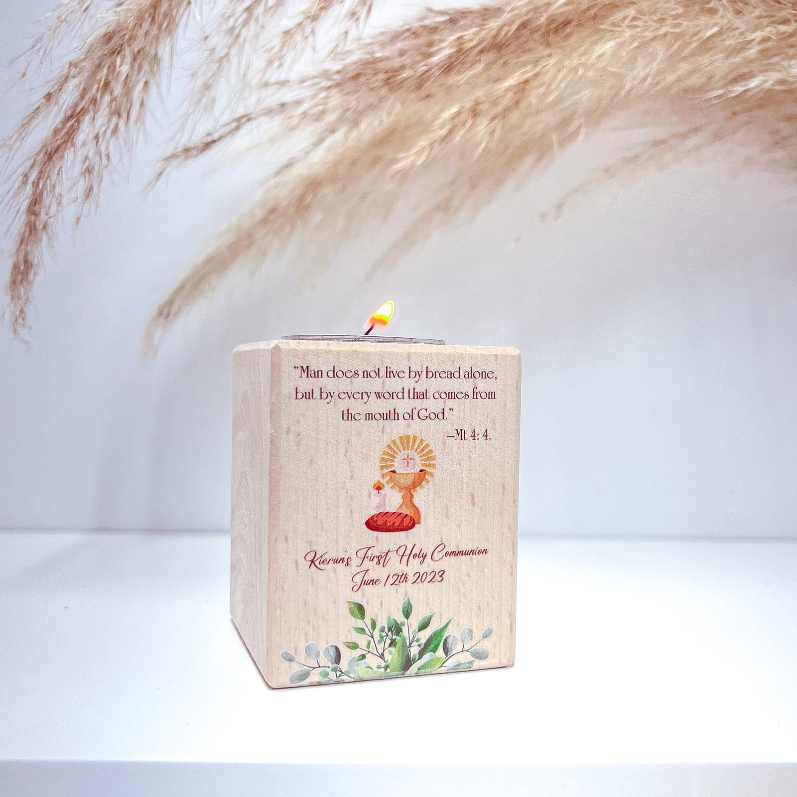 Holy Communion Candle Holder - Leaves – CM Works